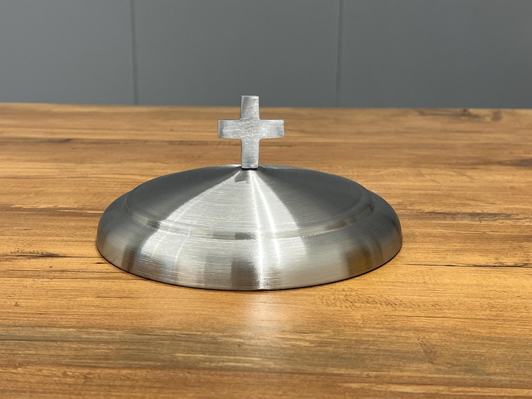 Stainless Steel Communion Bread Plate Lid Church Altar Tray Holy ...