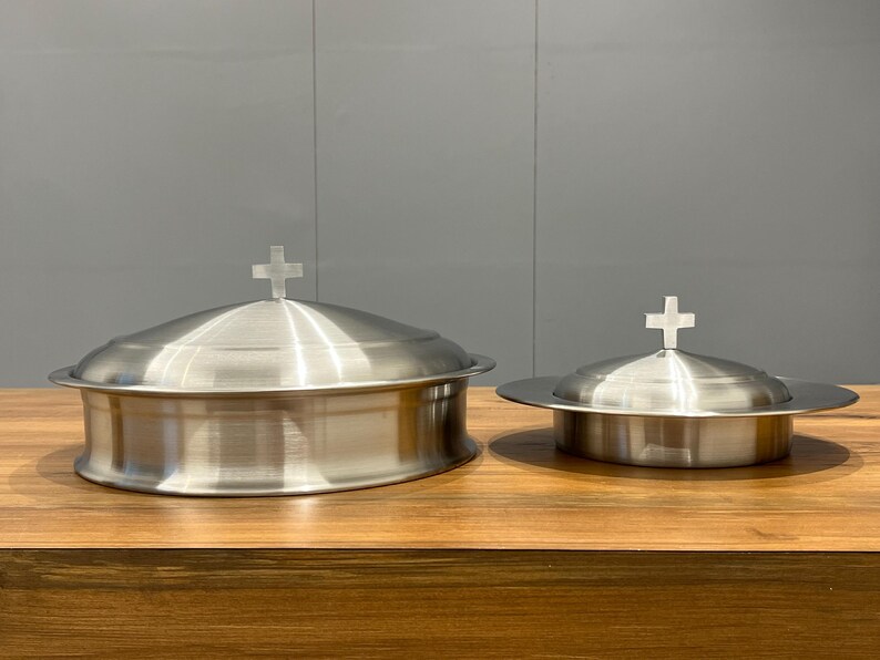 Communion Tray Set Holy Wine Serving Tray With Lid & Stacking Bread ...