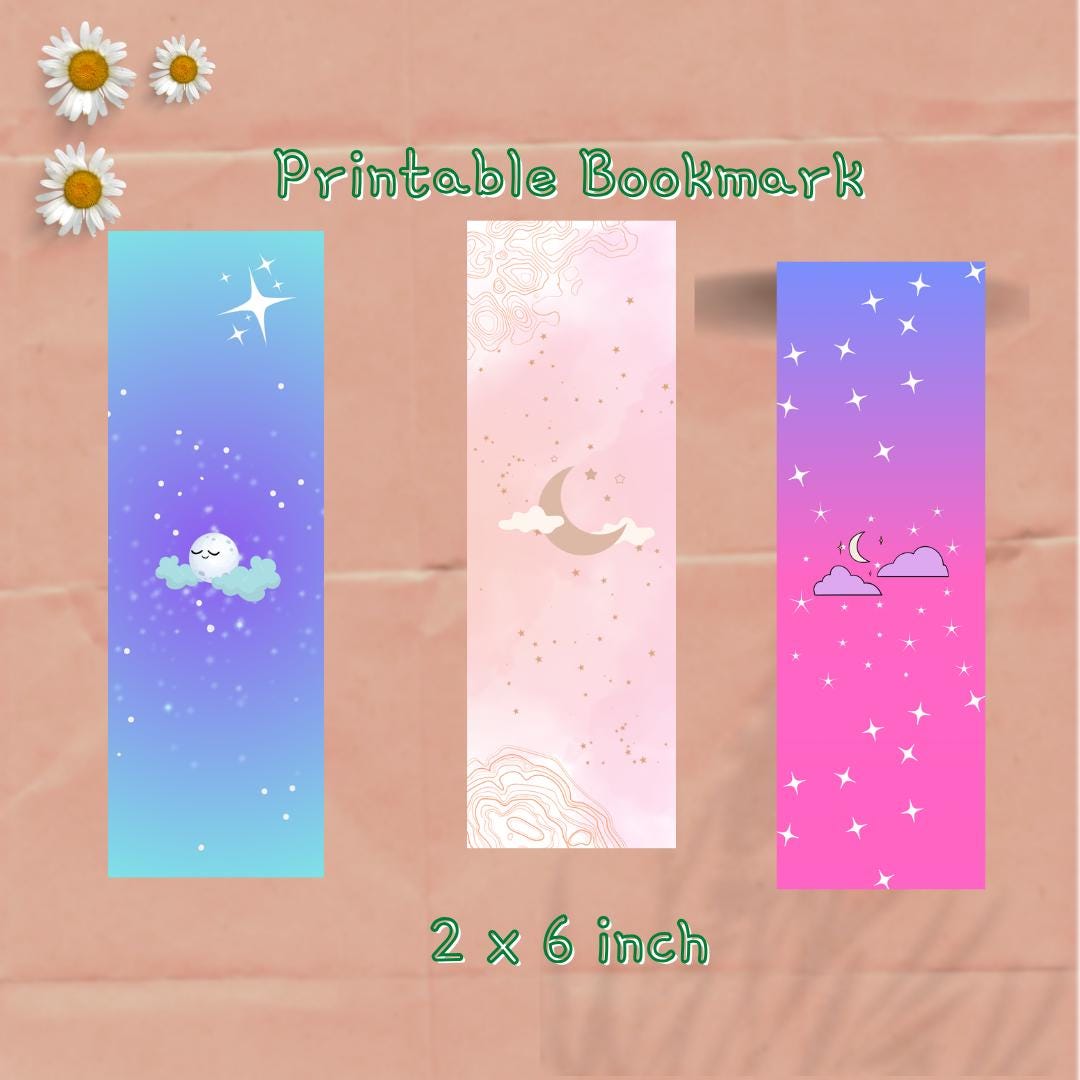 Stars Printable Bookmarks Space-themed Digital Download Cosmic Bookmarks Starry Night Space ...