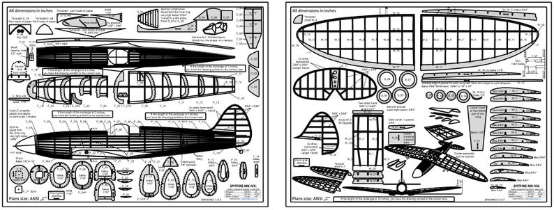 Spitfire Rubber Powered Airplane - Etsy