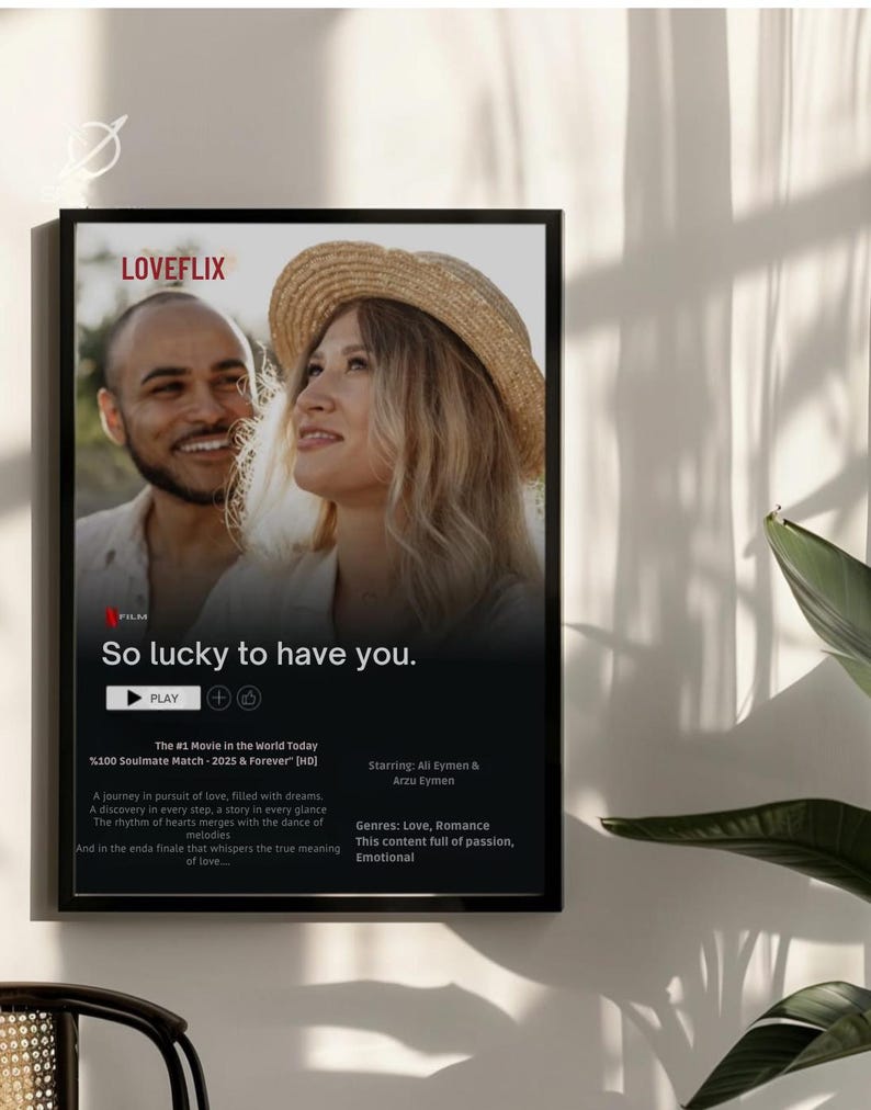 Personalized Netflix Style Movie Poster Custom Couple Gift, Anniversary ...