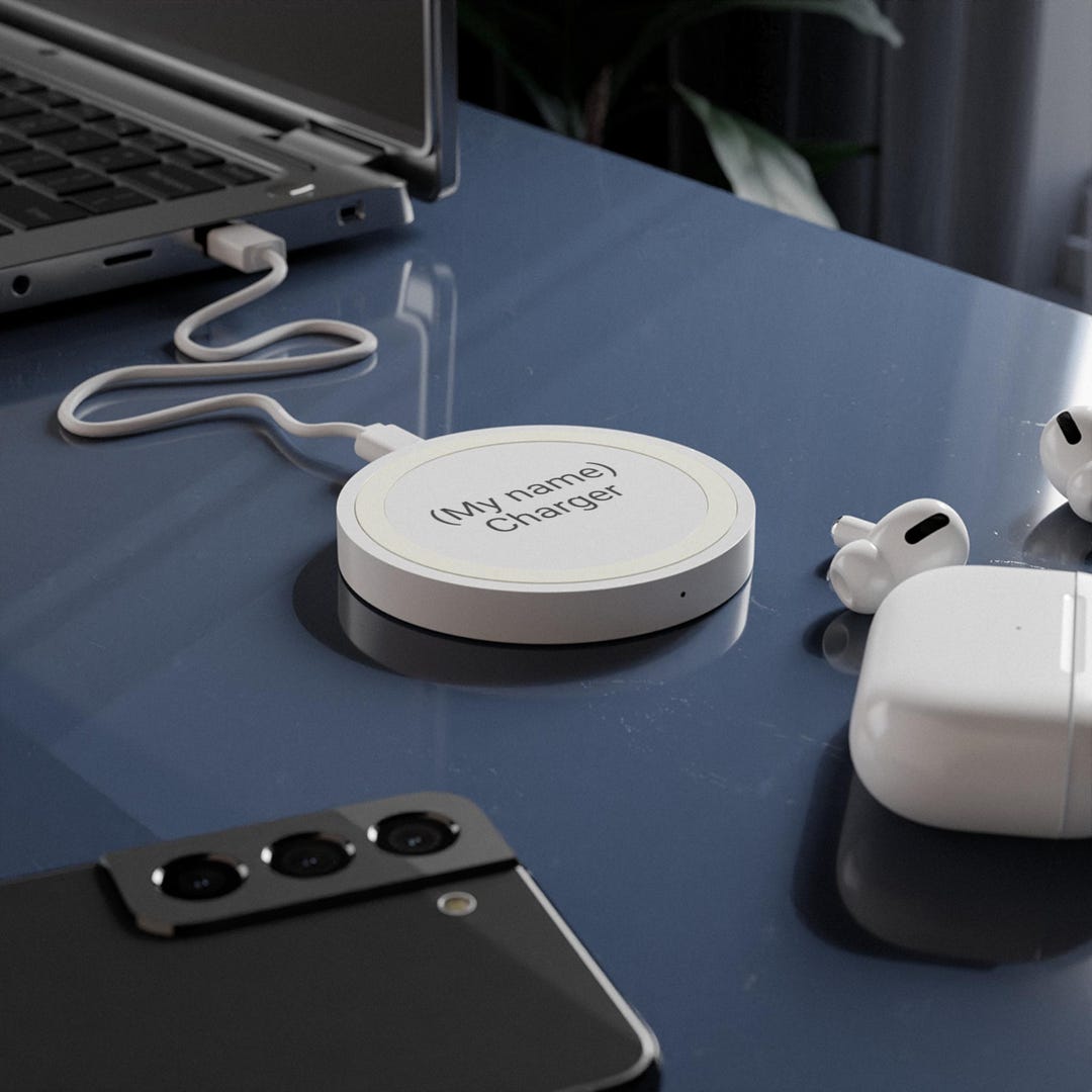 Personalized Wireless Charging Pad, Custom Charger, Tech Gifts, Desk ...