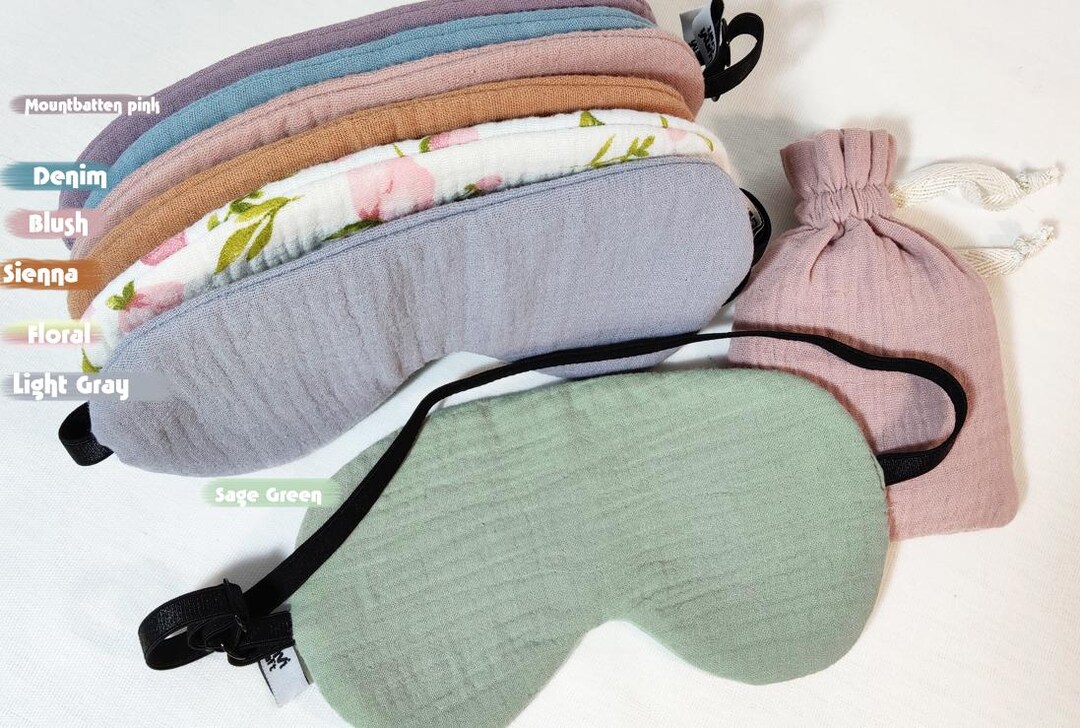Muslin Eyes Mask for Greater Sleep Flexible Soft , Full Light Blockout ...