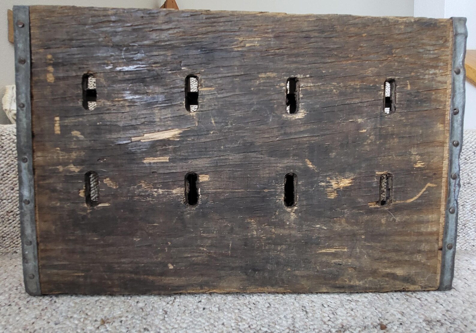 Vintage 1983 Coca-cola Red Wood 24 Bottle Crate Carrier W/ Metal Corner ...