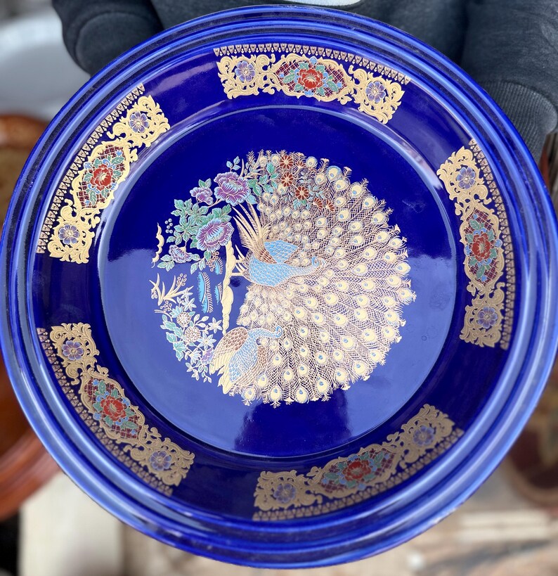 Traditional Moroccan Plate Taous Blue - Etsy