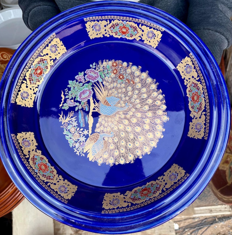 Traditional Moroccan Plate Taous Blue - Etsy