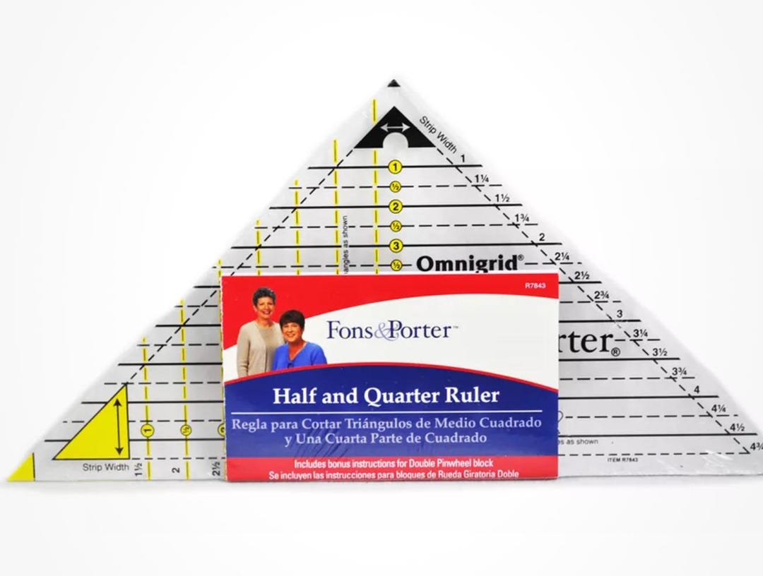 Half & Quarter Square Triangle, Fons and Porter, Half and Quarter Ruler ...