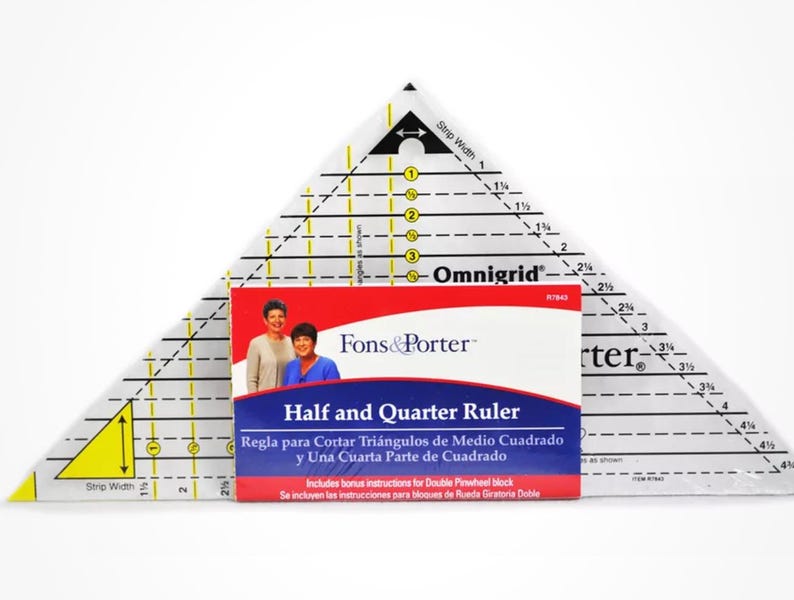 Half & Quarter Square Triangle, Fons and Porter, Half and Quarter Ruler ...