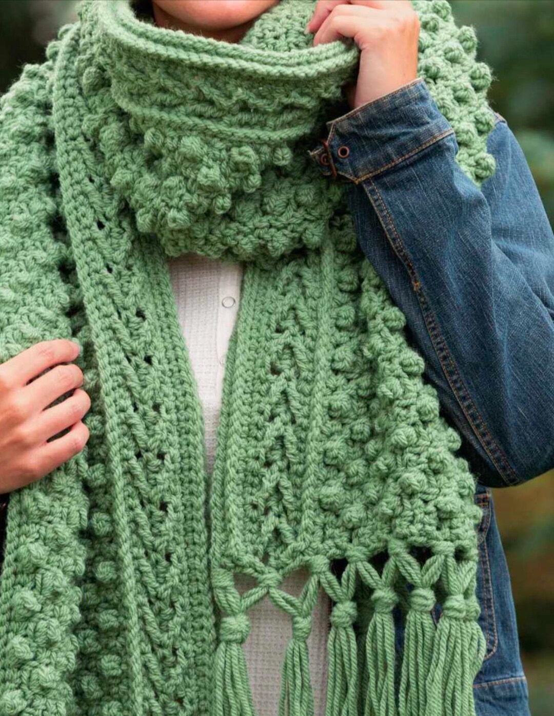 Crochet Pattern, Chunky Scarf Crochet Pattern, Crochet Long Scarf ...