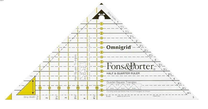 Half & Quarter Square Triangle, Fons and Porter, Half and Quarter Ruler ...