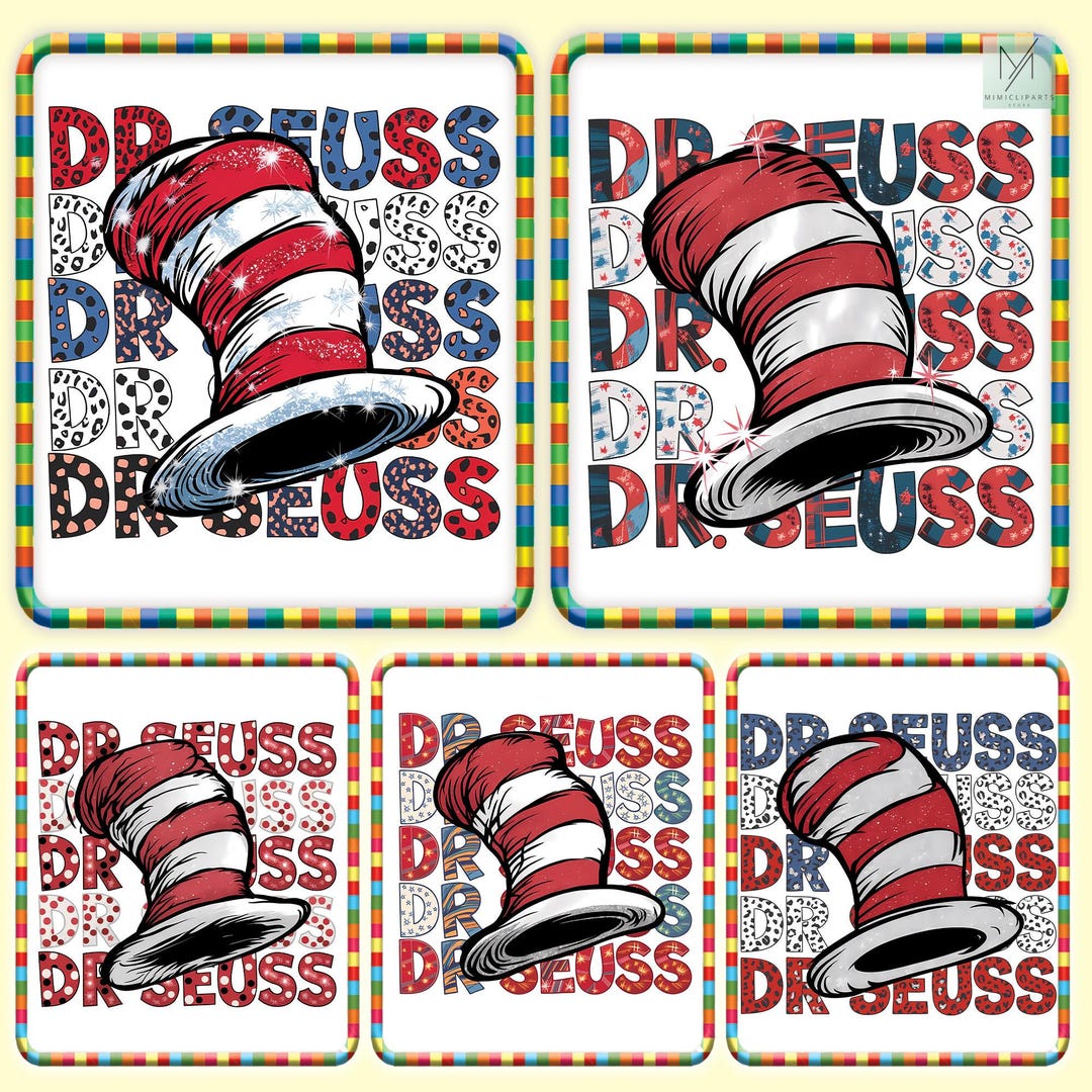 National Read Across America Day Clipart Bundle, 10 PNG Read Across ...