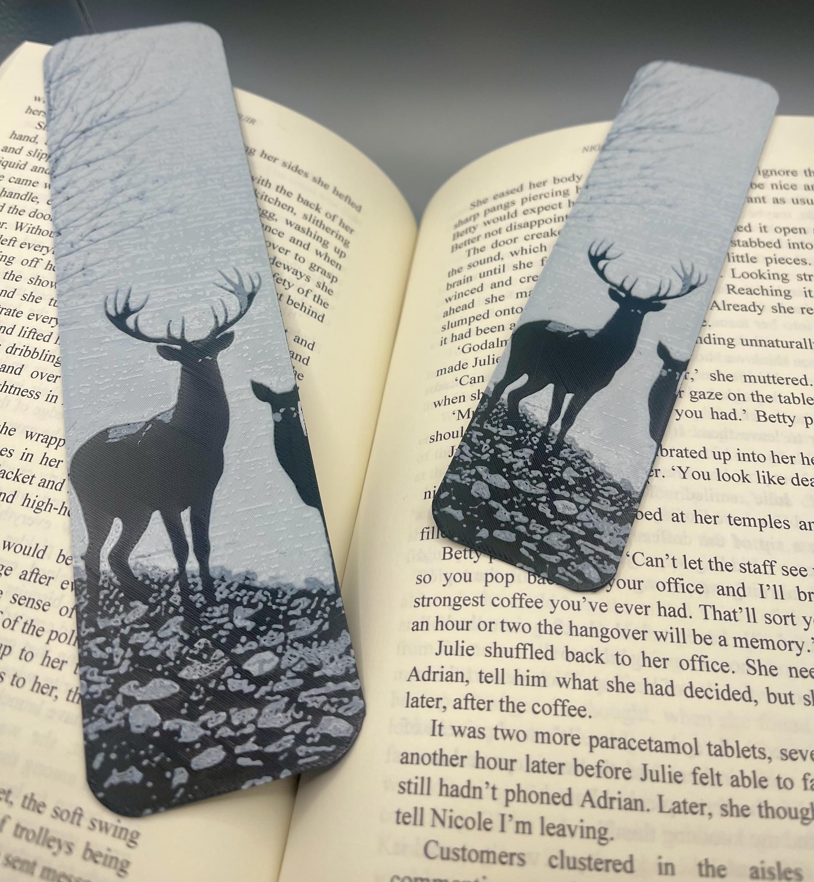 Textured Stag Deer Bookmark, Textured Deer Gift, Wildlife, Woodland ...