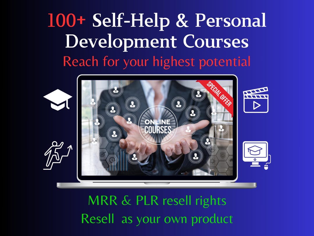 100+ Self Help & Personal Development Courses PLR MRR | Self Improvement, Growth Mindset Courses ...