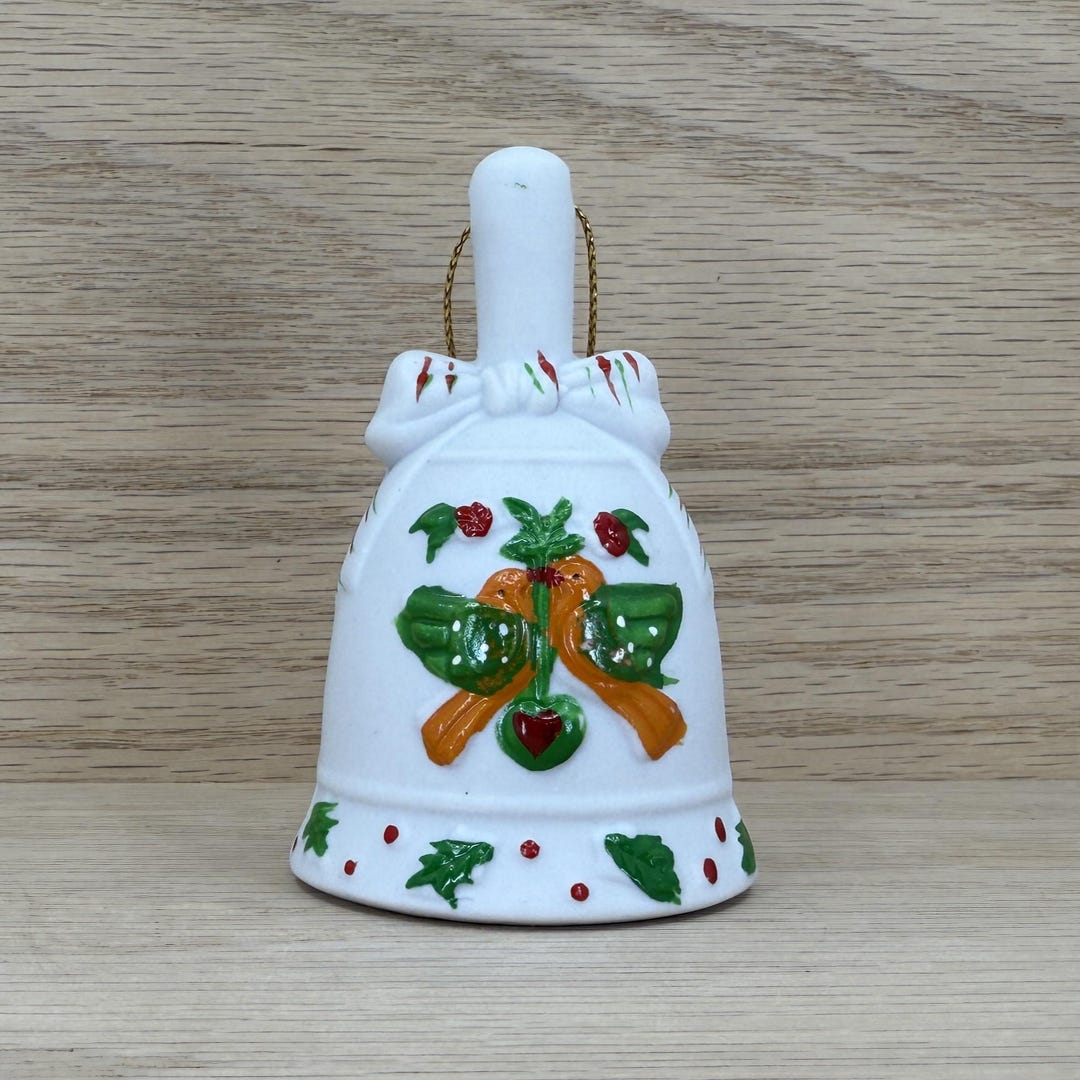 JC Penney Twelve Days of Christmas Porcelain Bell, Made in Taiwan, Two ...