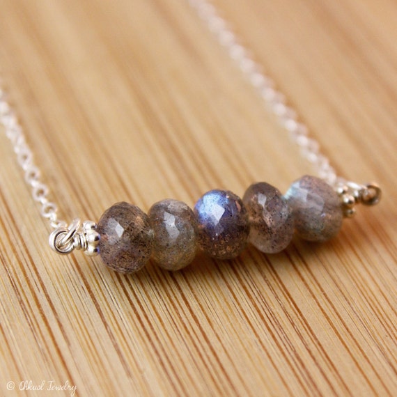 Silver Midnight Blue Labradorite Necklace 925 Silver - Etsy