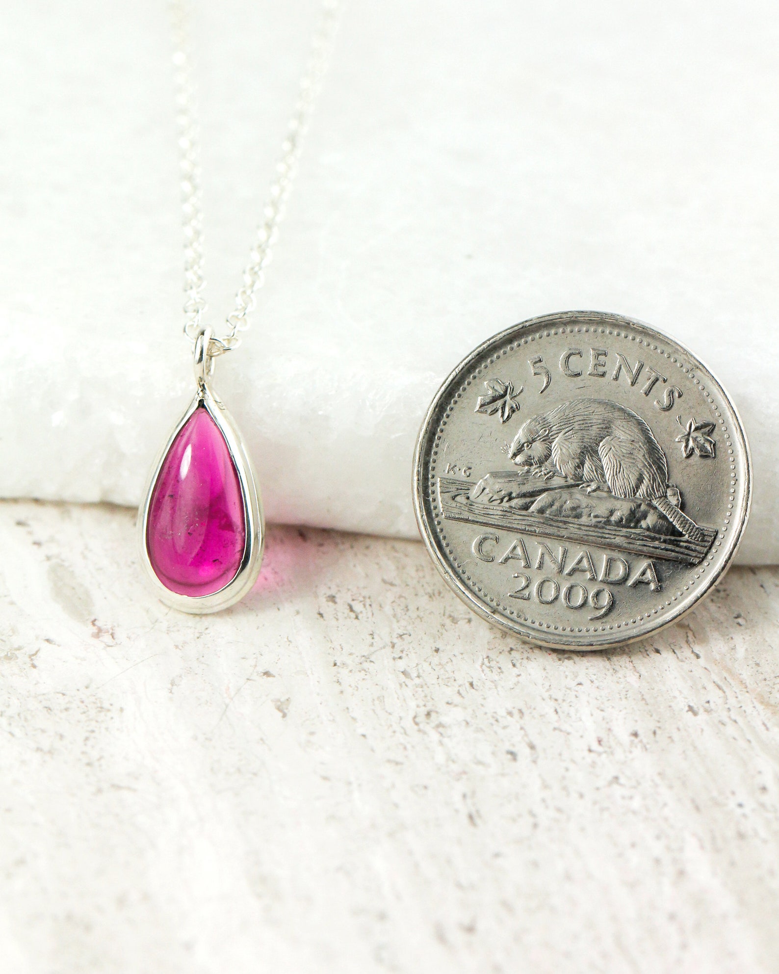 Silver Fuchsia Pink Tourmaline Pendant Healing Heart Chakra | Etsy