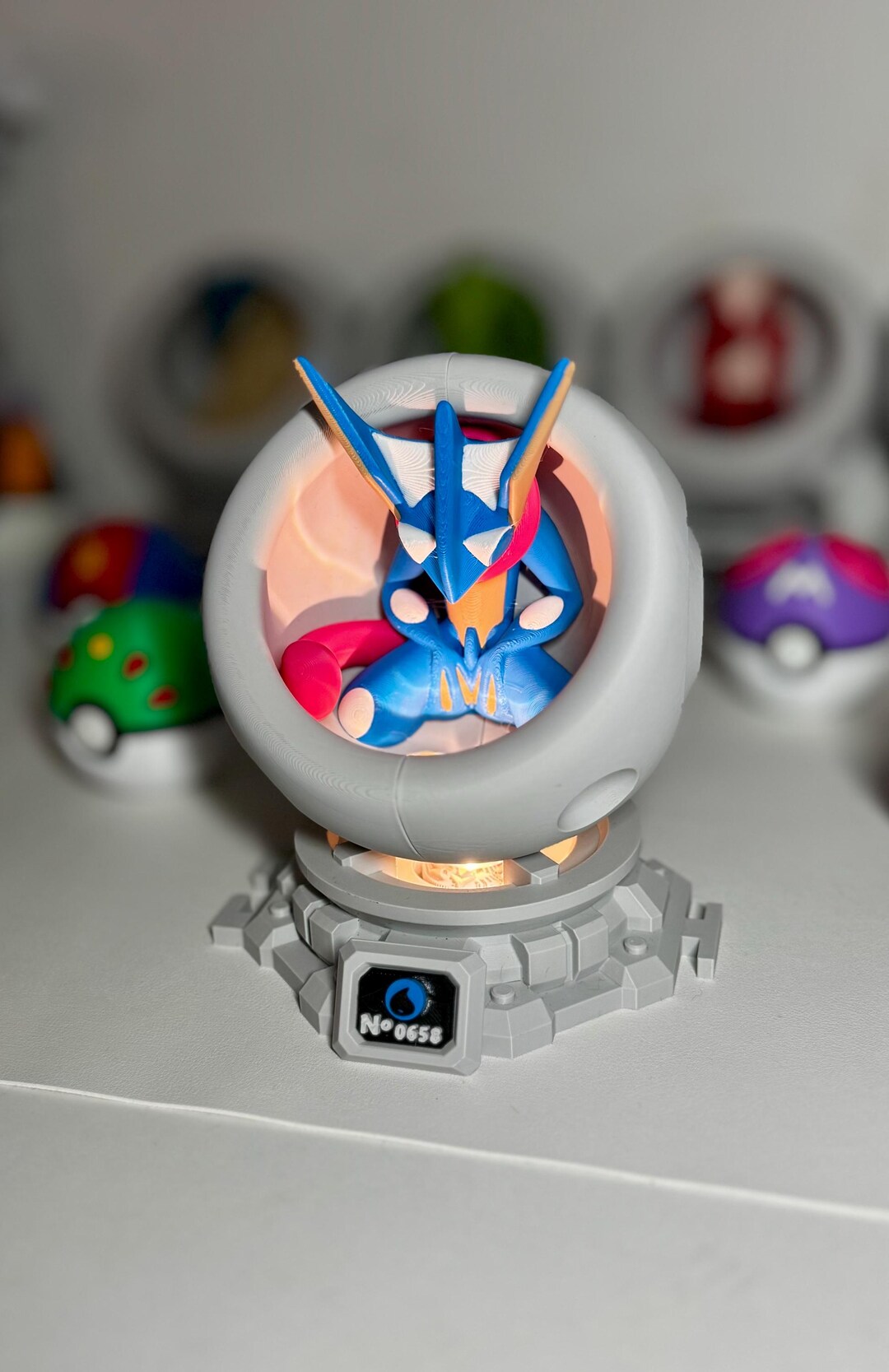 Large Greninja Healing Pod With Leds 7 Inch - Etsy