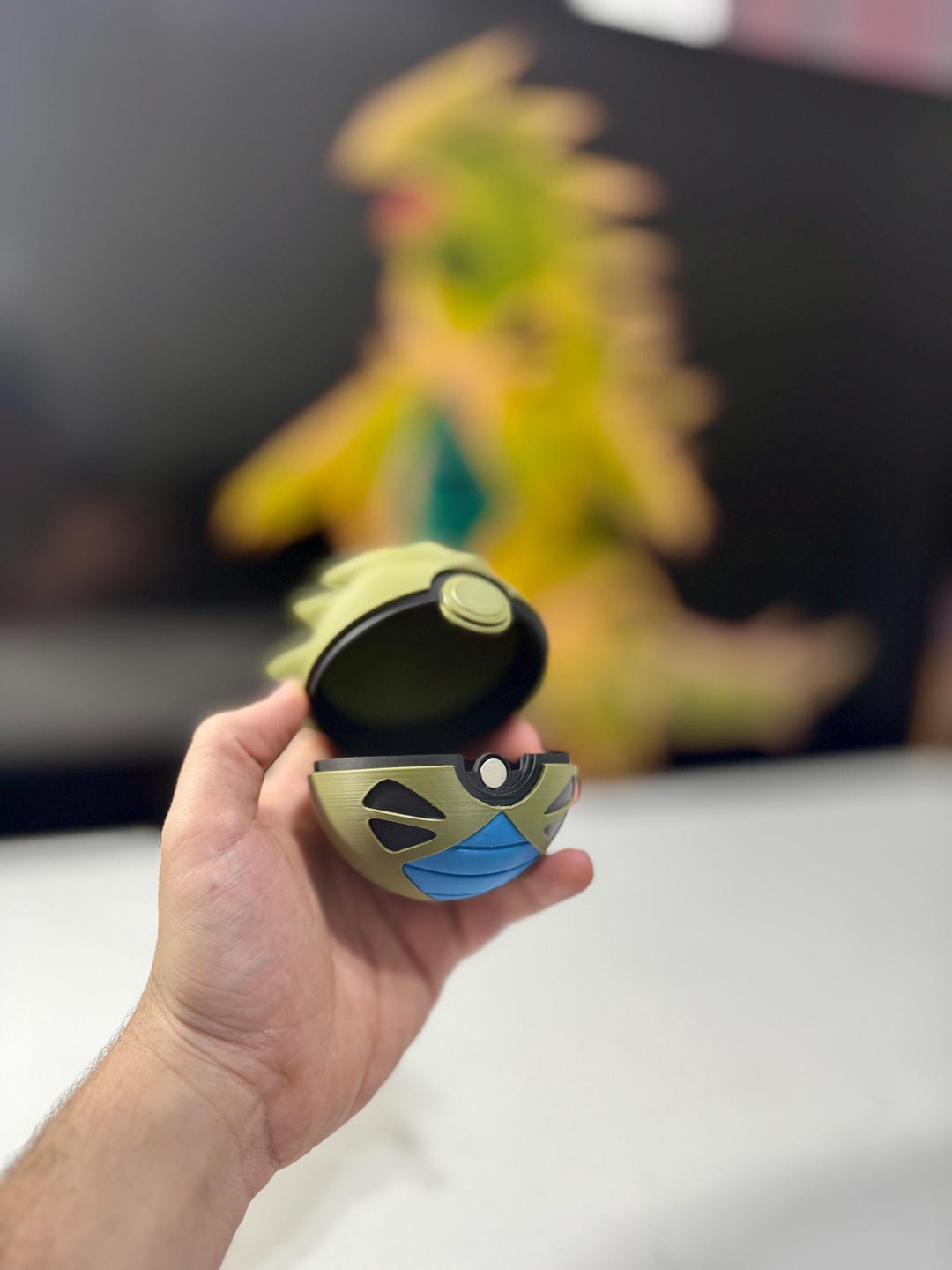 Tyranitar Fully Functional Pokeball With Magnetic Custom Base & Open ...