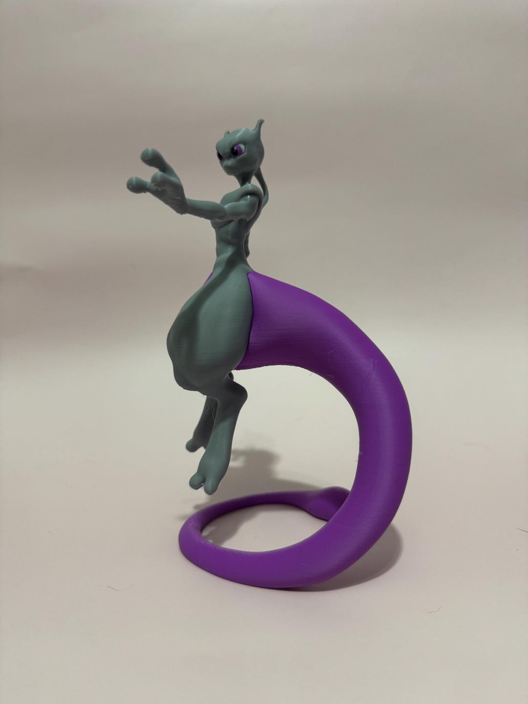 Floating Mewtwo Standing on Tail Pokemon Action Figure - Etsy