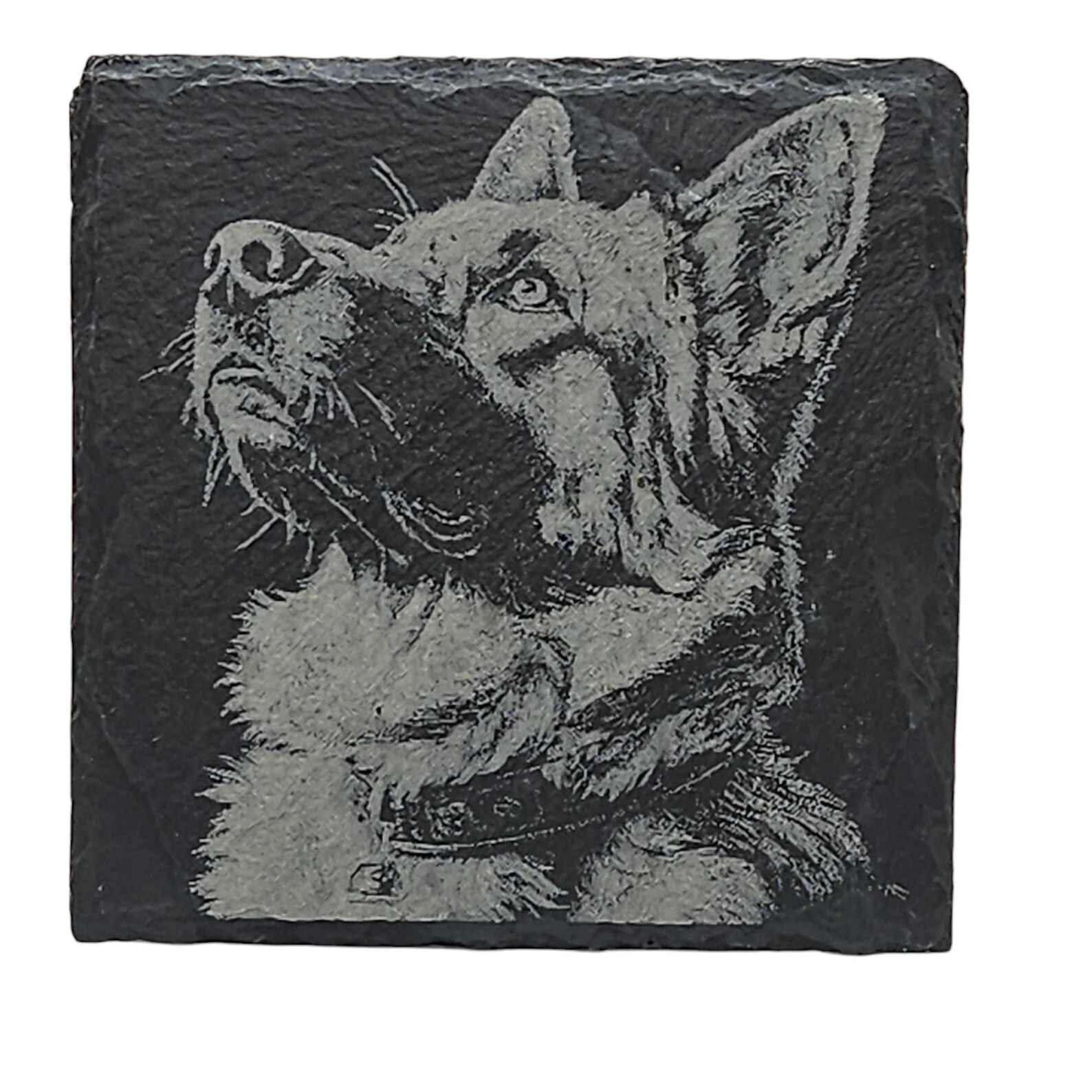 Laser Engraved Dog Slate Coaster Set: Dog Lover Gift - Etsy