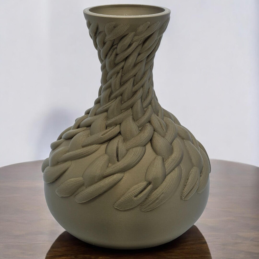 Mystic Plait Vase, 3D Printed Vase, Modern Art Vase, Decor for Dried ...