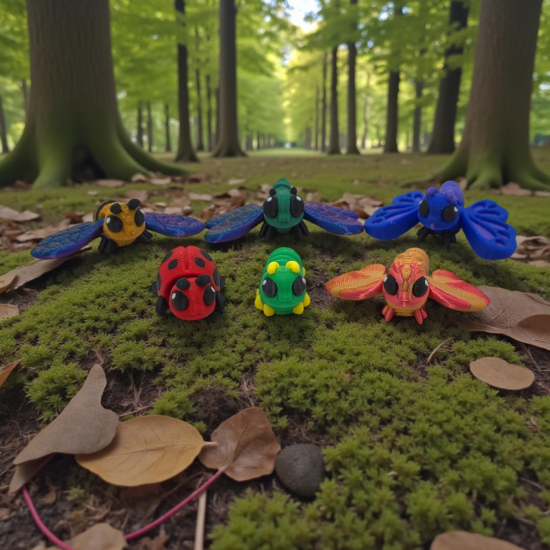 3D Printed Bug Fidget Toy Set, Articulated Insect Desk Toys - Etsy UK