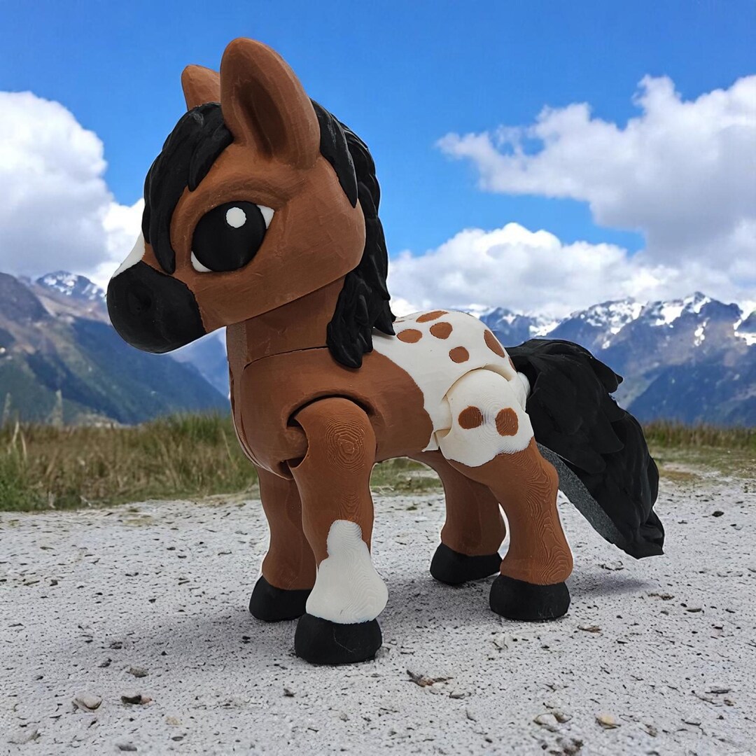 Jumbo Tiny Horse, 3D Printed Horse, Multi Color Fidget Toy, Horse ...