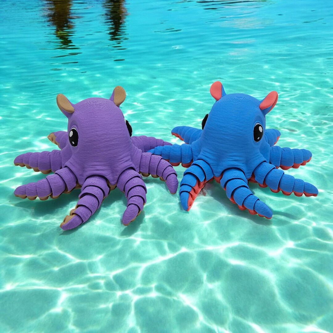 3D Printed Flapjack Octopus Fidget Toy: Multi-color Desk Accessory - Etsy