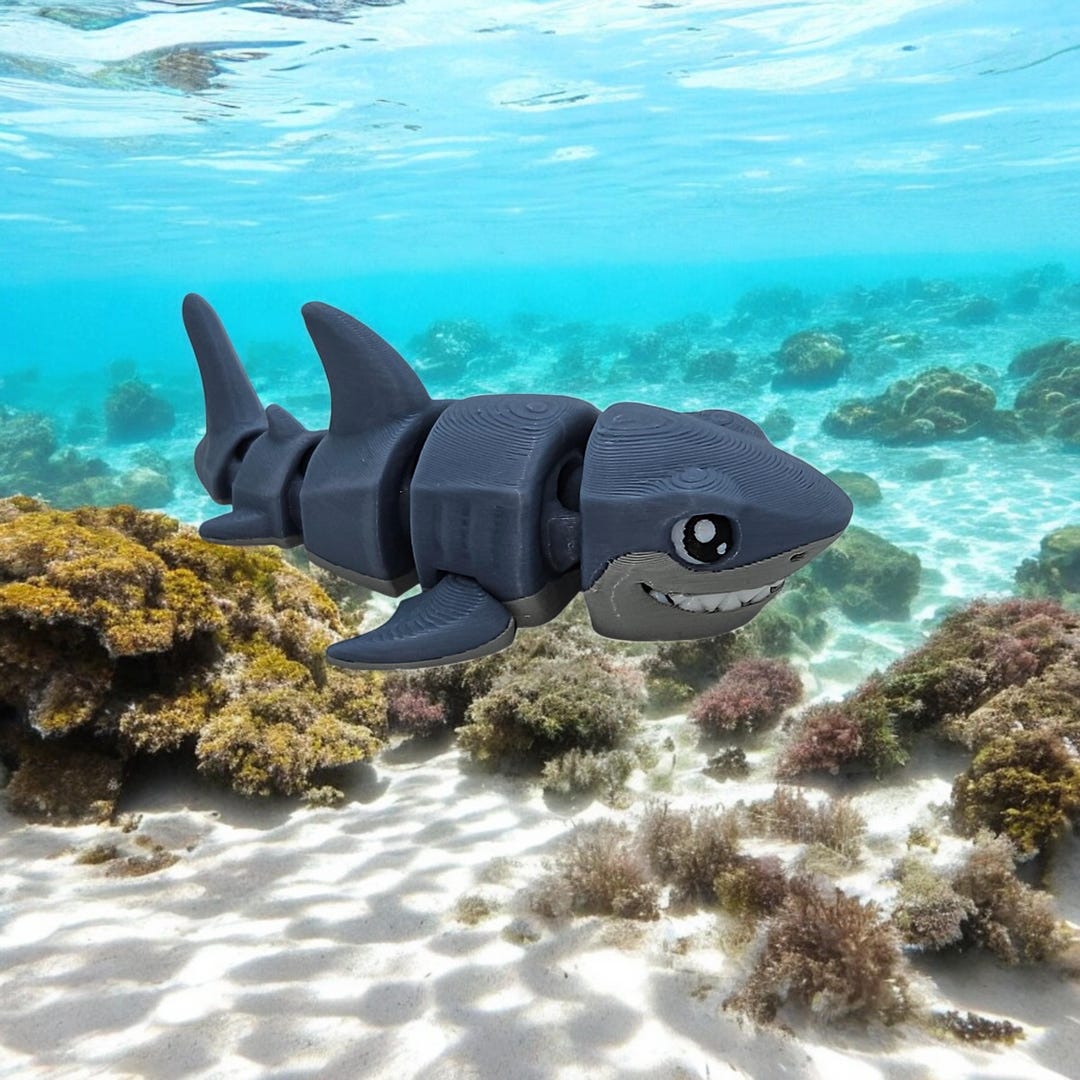 Great White Shark 3D Printed, Multi Color Fidget Toy, Shark Lover Gift ...