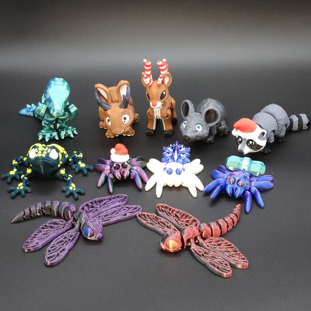 Articulated Fidget Toy, 3D Printed Sensory Toy, Multi Colored Stress ...