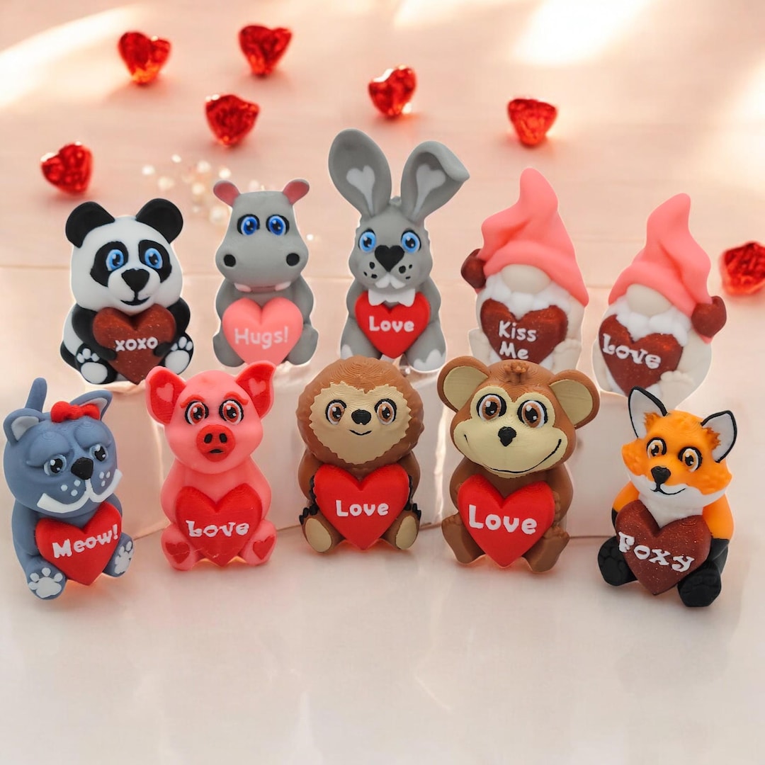 Lovables Animals, Gnomes 3D Printed, Multi Color Fidget Toy, Unique ...