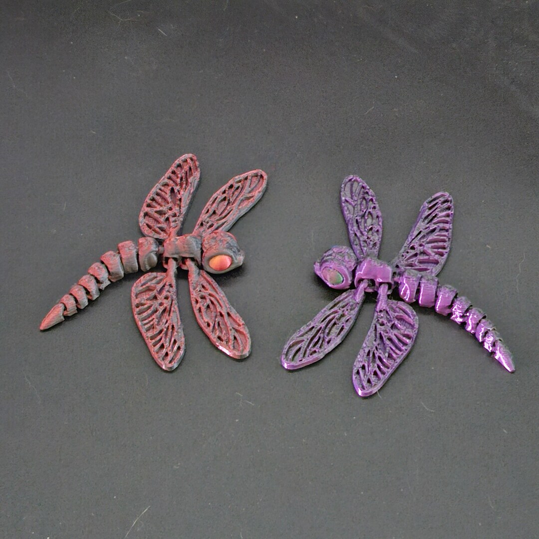 3D Printed Articulated Multicolored Dragonfly Fidget Toy/desk Toy - Etsy