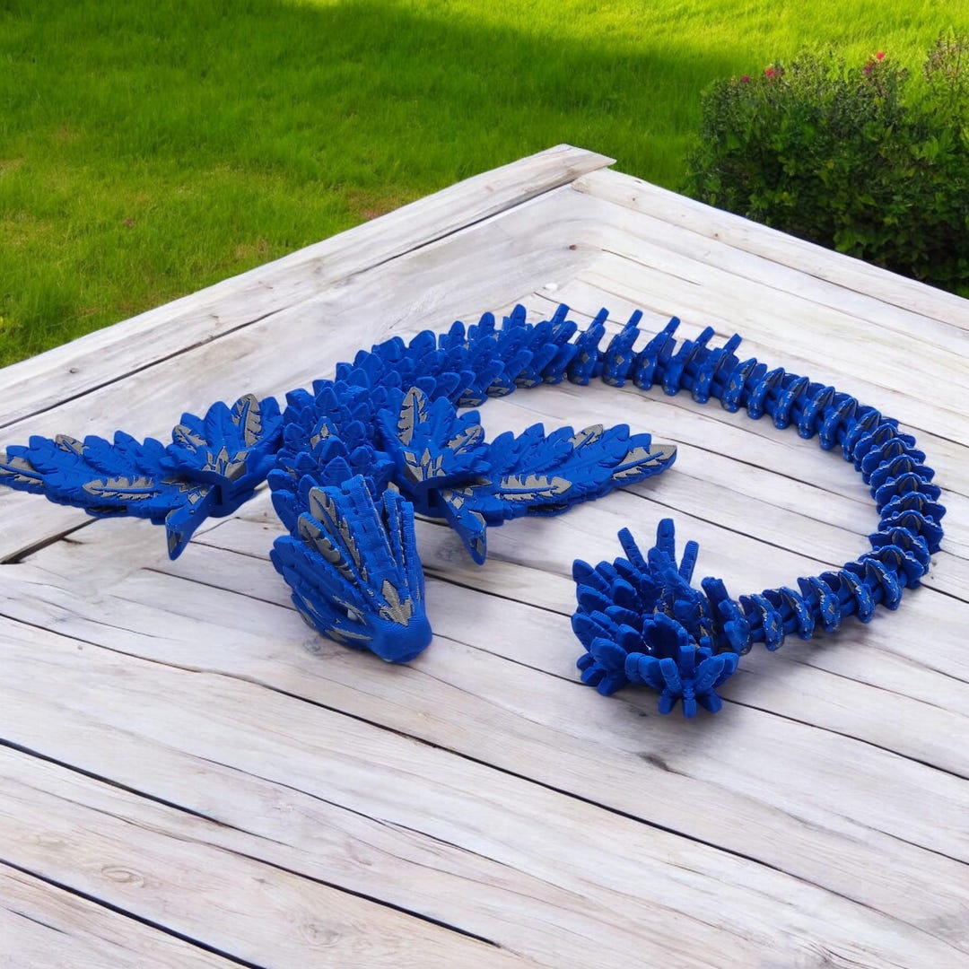 Fully Articulated Flying Serpent, 3D Printed Fidget Toy, Cinderwing3d ...