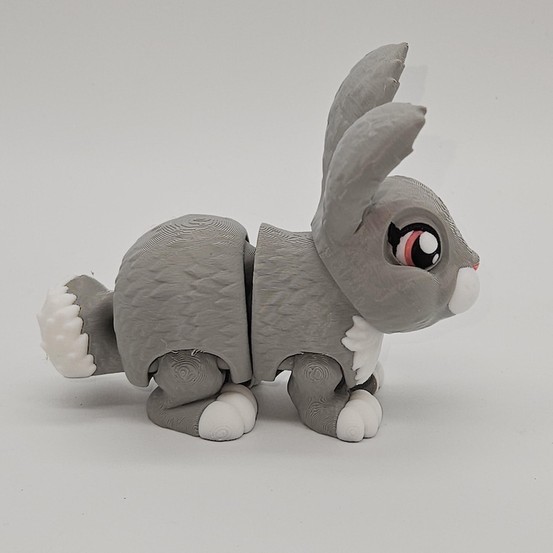 3D Printed Articulated Rabbit Fidget Toy: Multi-color Desk Decor - Etsy