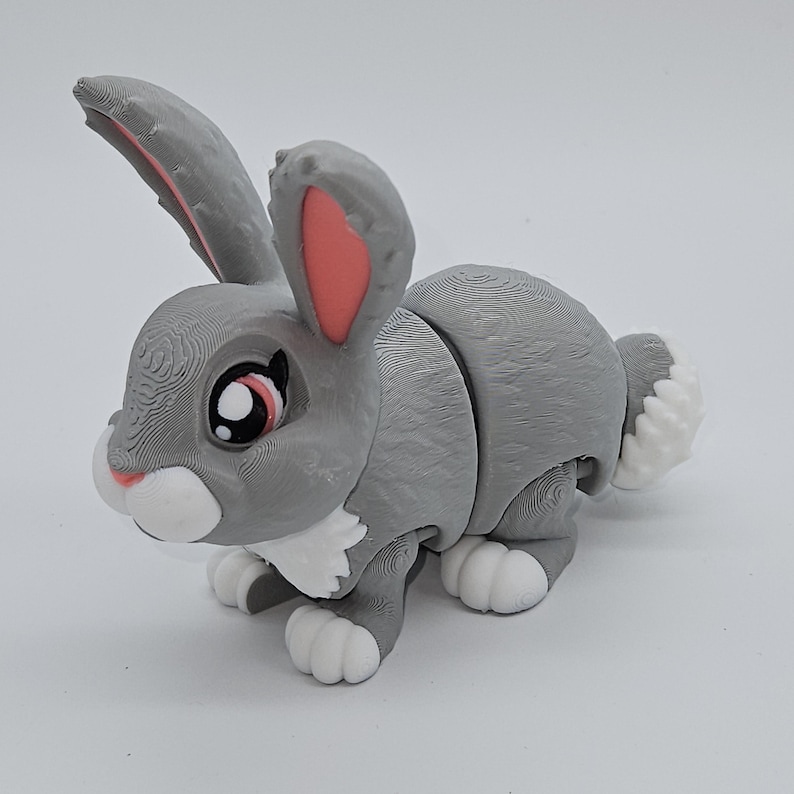 3D Printed Articulated Rabbit Fidget Toy: Multi-color Desk Decor - Etsy