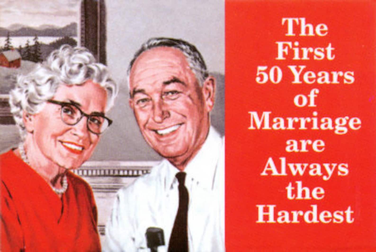 Magnet, "the First 50 Years of Marriage Are Always the Hardest" - Etsy