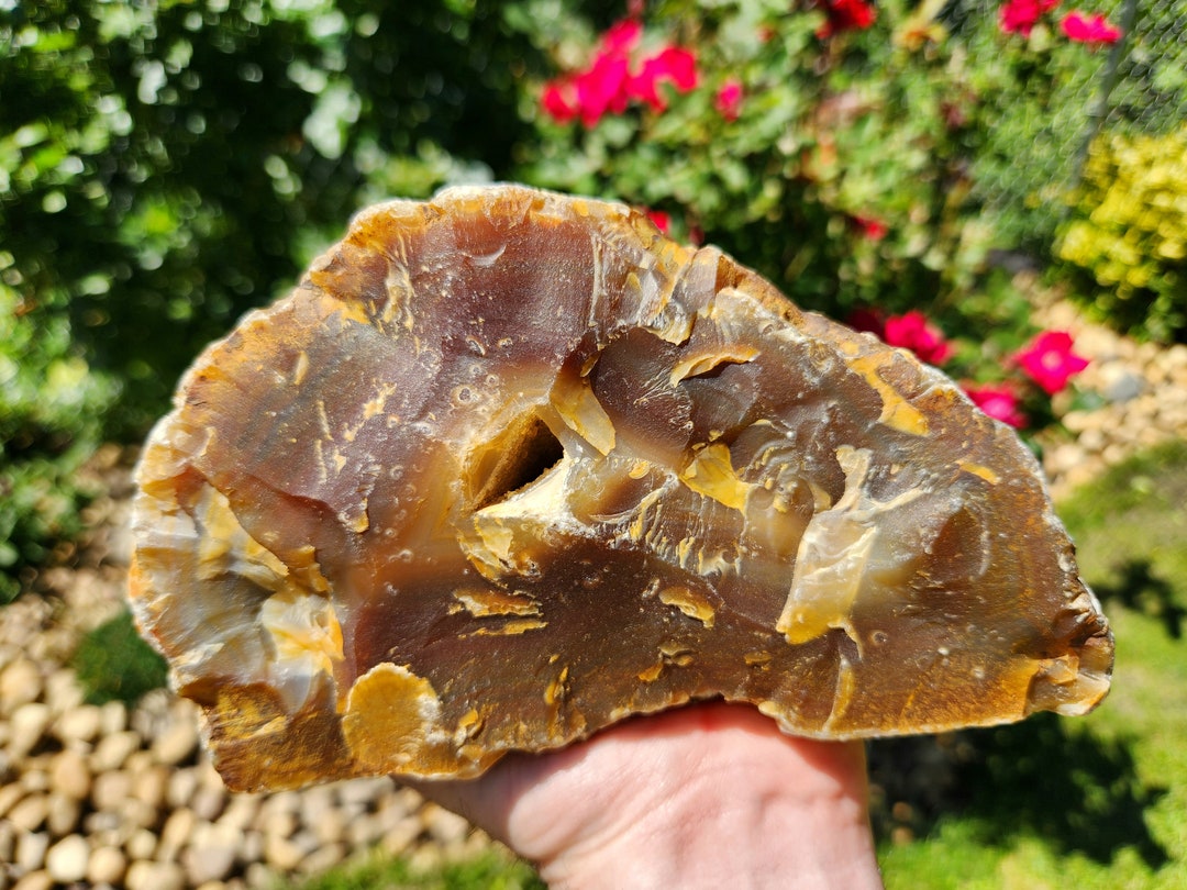 Brazilian Carnelian Agate, 4 Lbs, Banded Agate, Fortification Agate ...