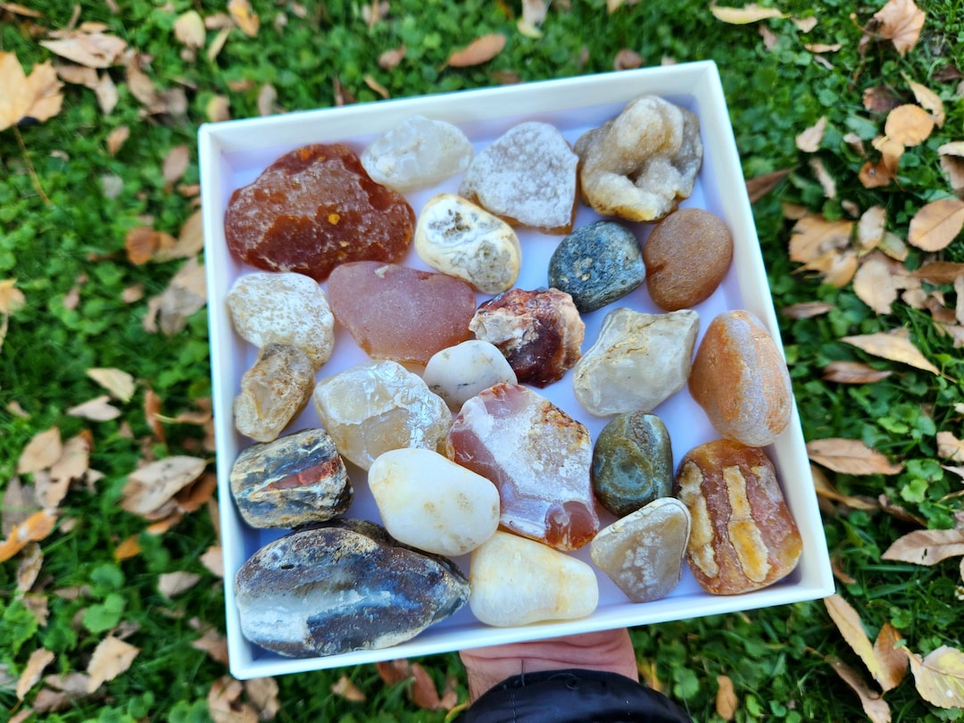 Lot of 23 Oregon Coast Agates, 2 Lbs 8 Oz, Translucent Agates, Newport ...