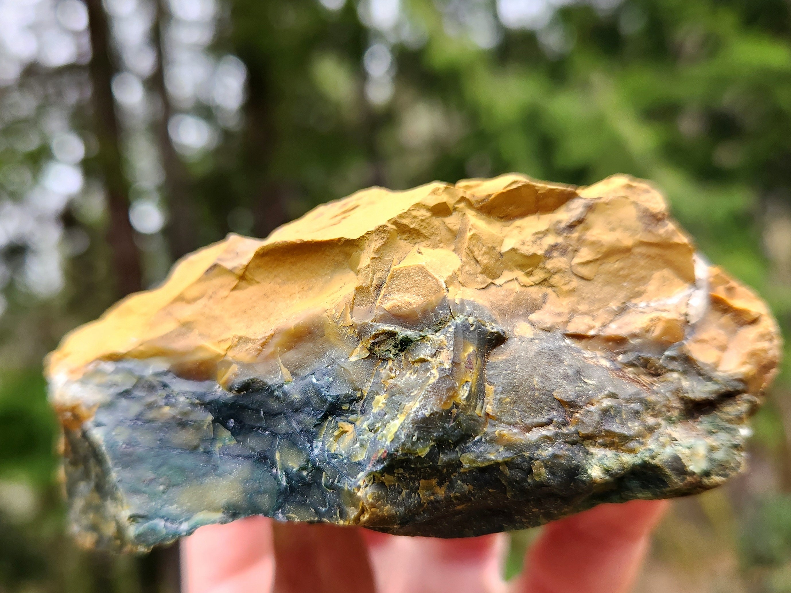 Bi-colored Oregon Jasper, Green Jasper, Yellow Jasper, Raw Jasper, Rock ...