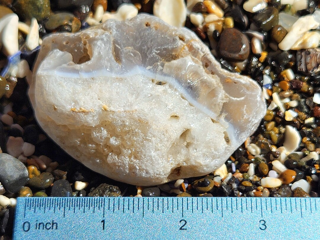 Oregon Banded Agate, Quartz Crystal, 6.1 Oz, Geode Agate, Sagenite ...