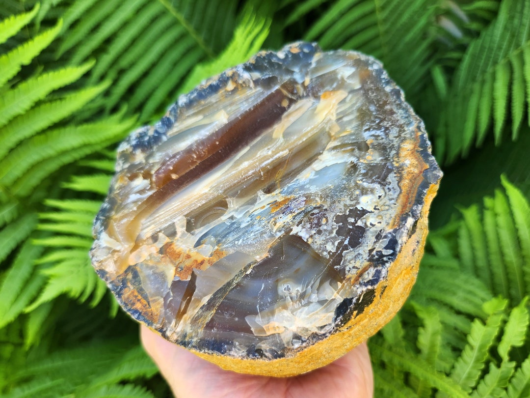 Half-sphere Brazilian Agate, Carnelian Agate, 5 Lbs & 9 Oz, Banded ...