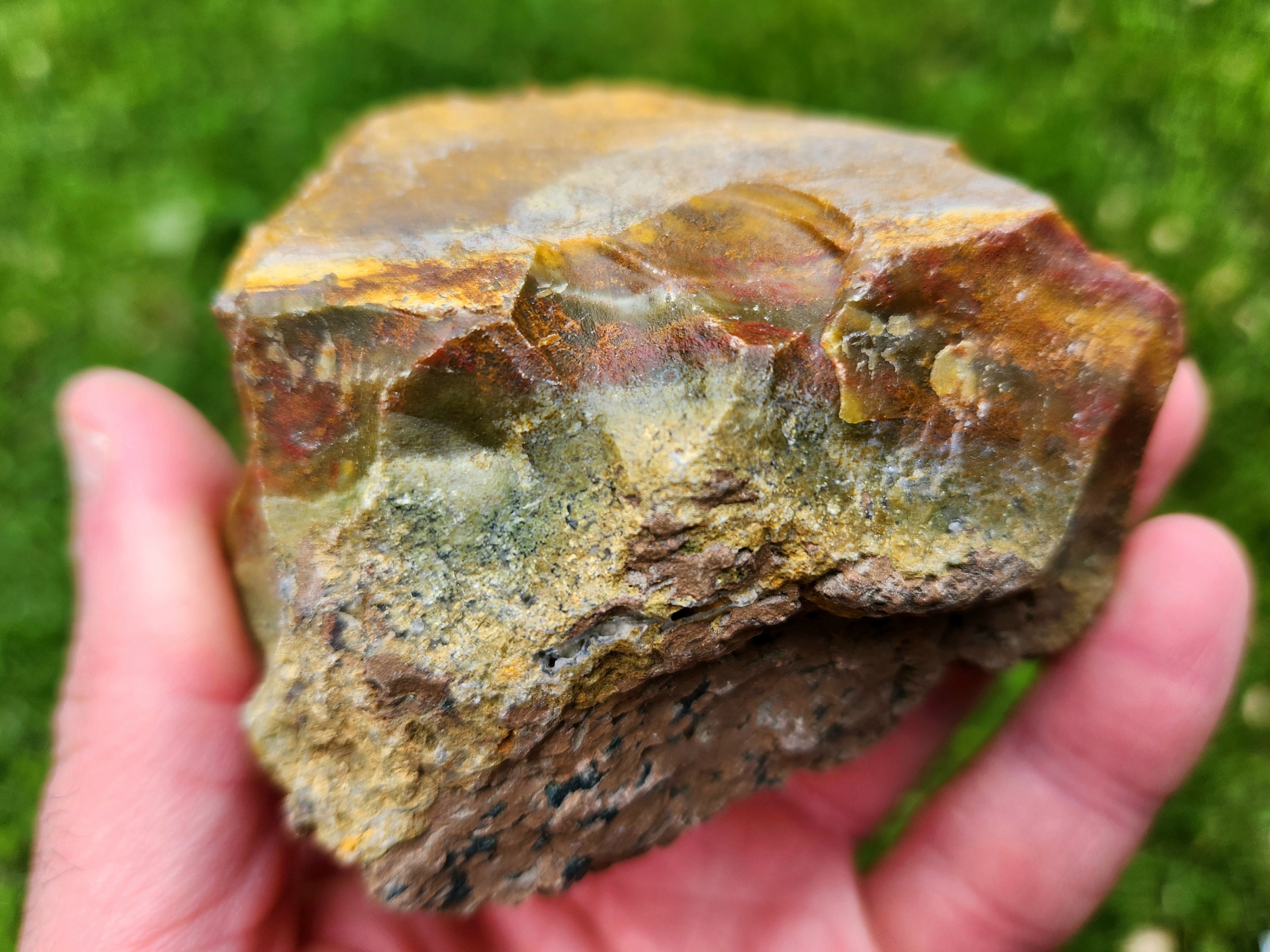 Multicolored Oregon Jasper, Yellow Jasper, Green Jasper, Red Jasper ...