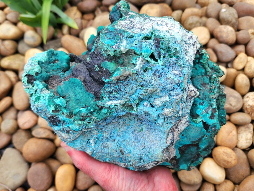 11 Lb Malachite Chrysocolla Botryoidal Mineral Specimen (congo), Druzy ...