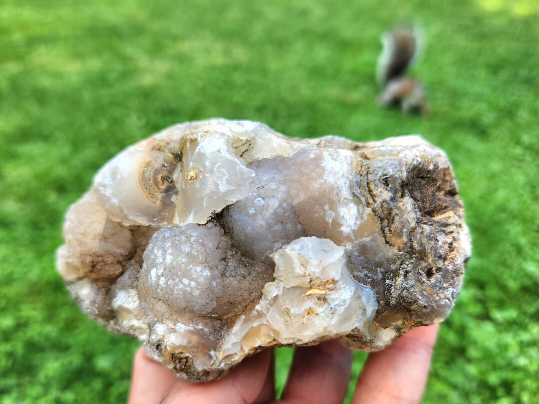 Botryoidal Agate With Mineral Inclusions, Oregon Agate, 1 Lb & 2 Oz ...