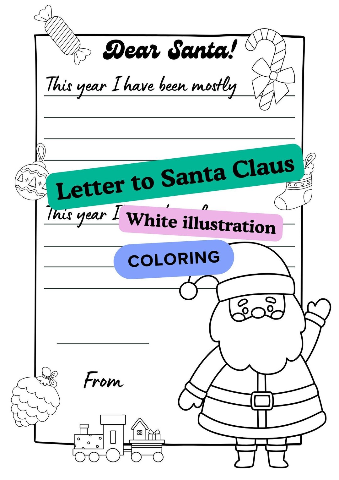 Fun and Creative Christmas Letter to Santa Claus - Etsy