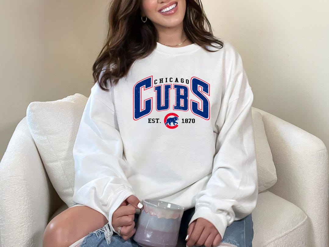 Vintage Chicago Cub Crewneck Sweatshirt / T-shirt, Cubs EST 1870 ...
