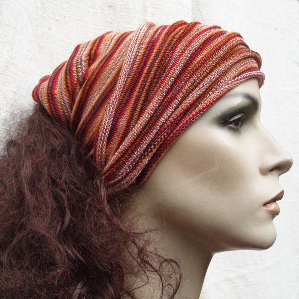 Head Wrap Turban Natural Cotton Fresh Bright Colours Stripe Maxi Size ...