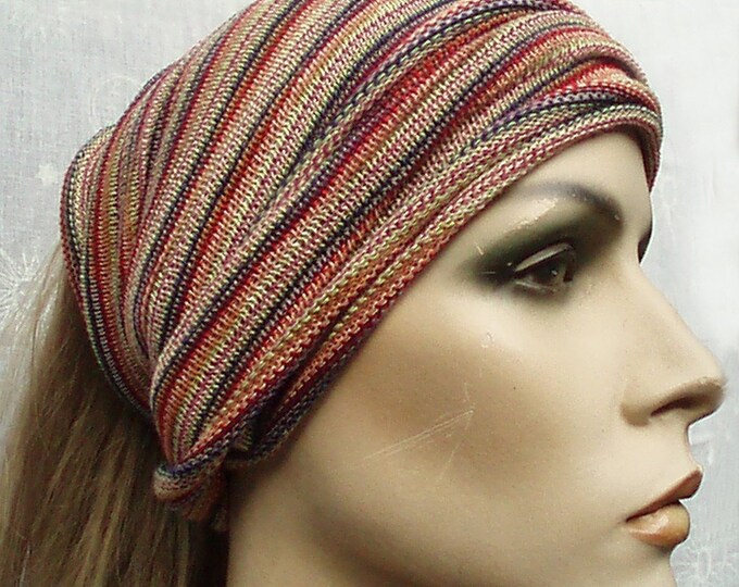 Head Wrap Turban Natural Cotton Fresh Bright Colours Stripe Maxi Size ...