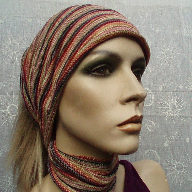 Head Wrap Turban Natural Cotton Fresh Bright Colours Stripe Maxi Size ...