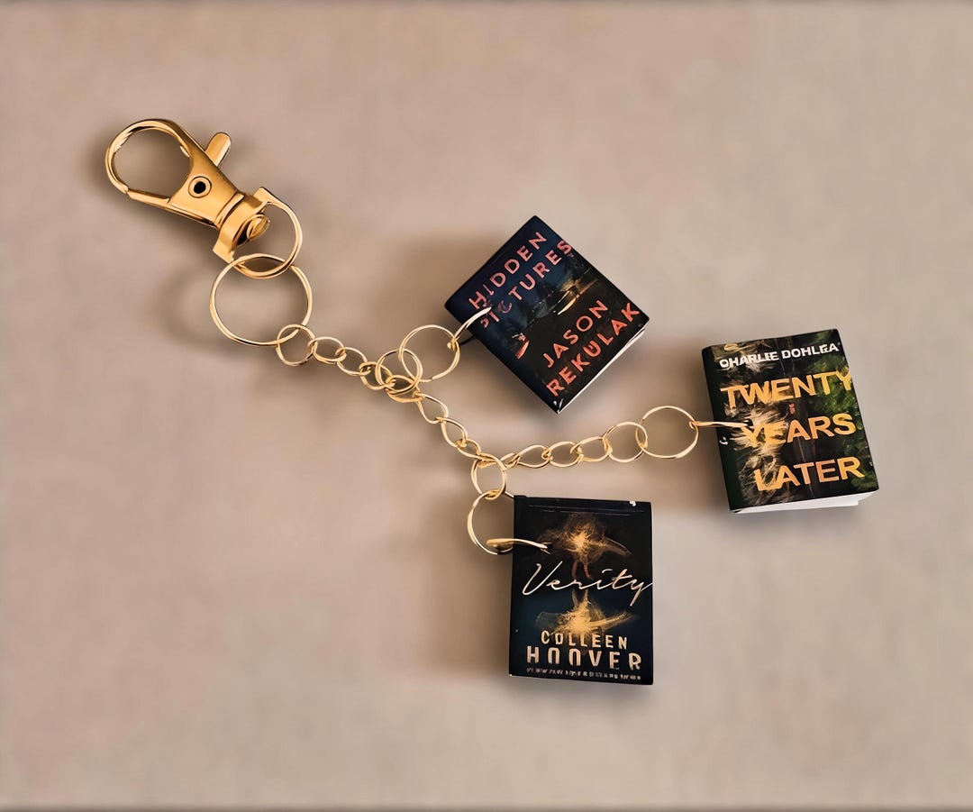Mini Book Keychain A Unique Customizable Handmade Book Charm for Book ...